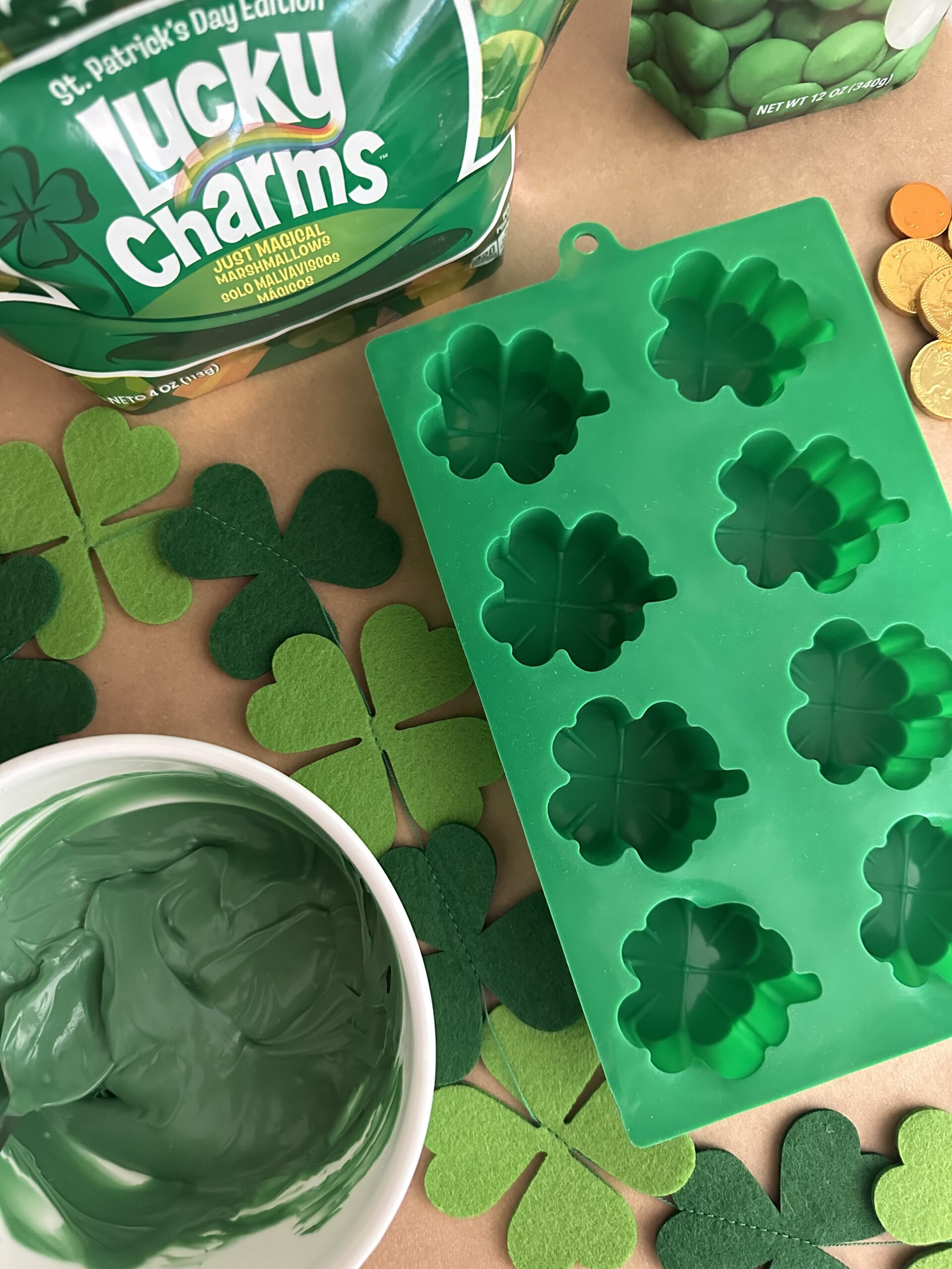 How to Make a Breakable Chocolate Shamrock - Stylish Eats and Treats